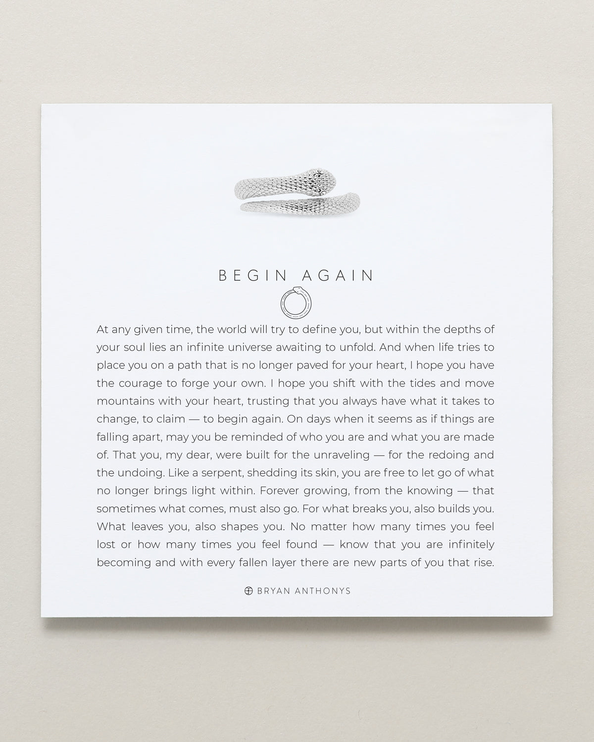Begin Again Ring | Bryan Anthonys