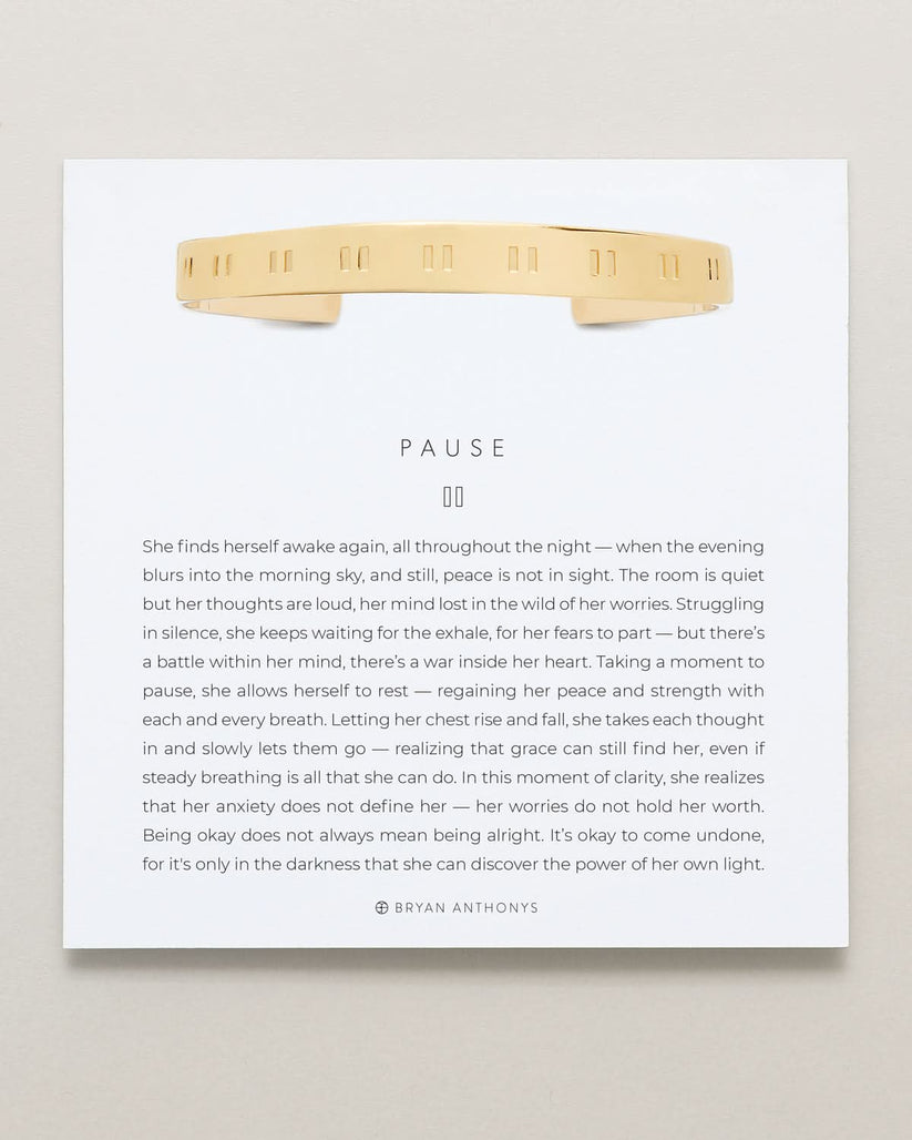 Pause Engraved Cuff | Bryan Anthonys