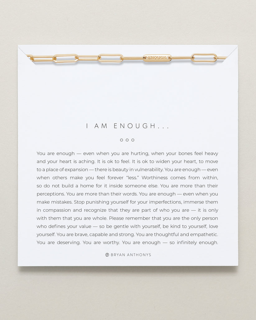 I Am Enough Necklace | Bryan Anthonys
